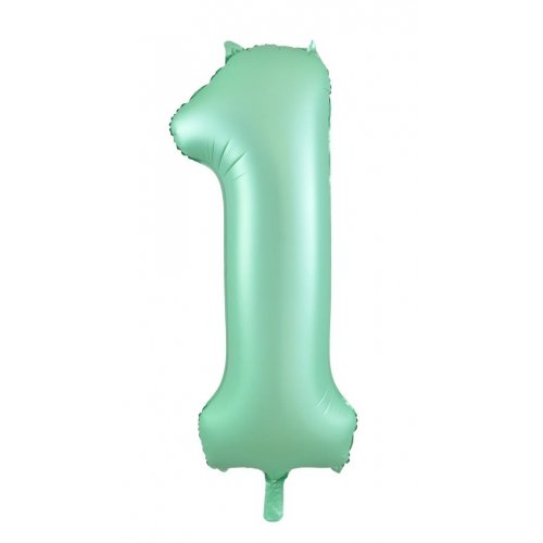 Matte pastel mint foil number balloon - large – The Pop-Up Party Co.