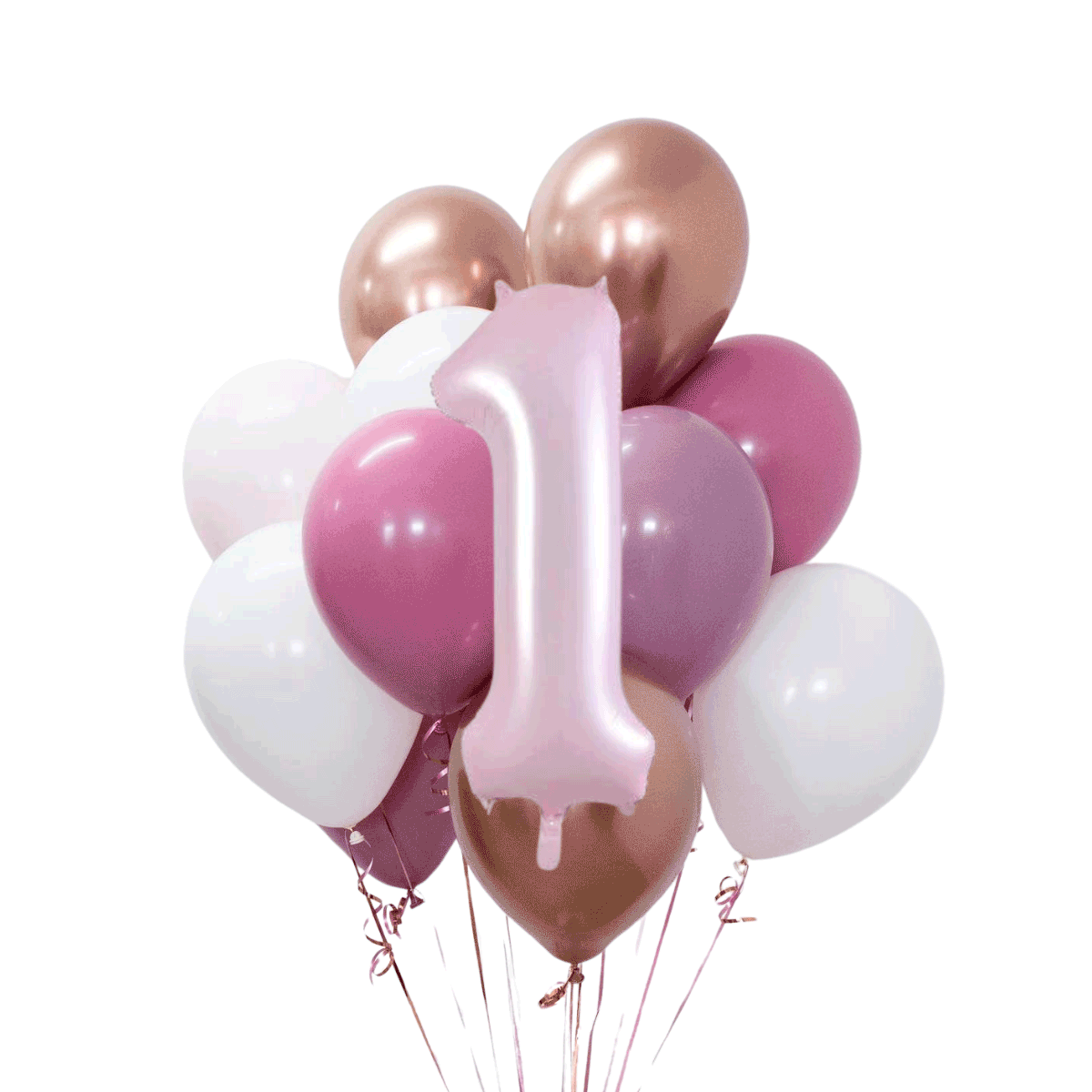 "Oh Baby Girl" Number Balloon Bunch Bundle – The Pop-Up Party Co.